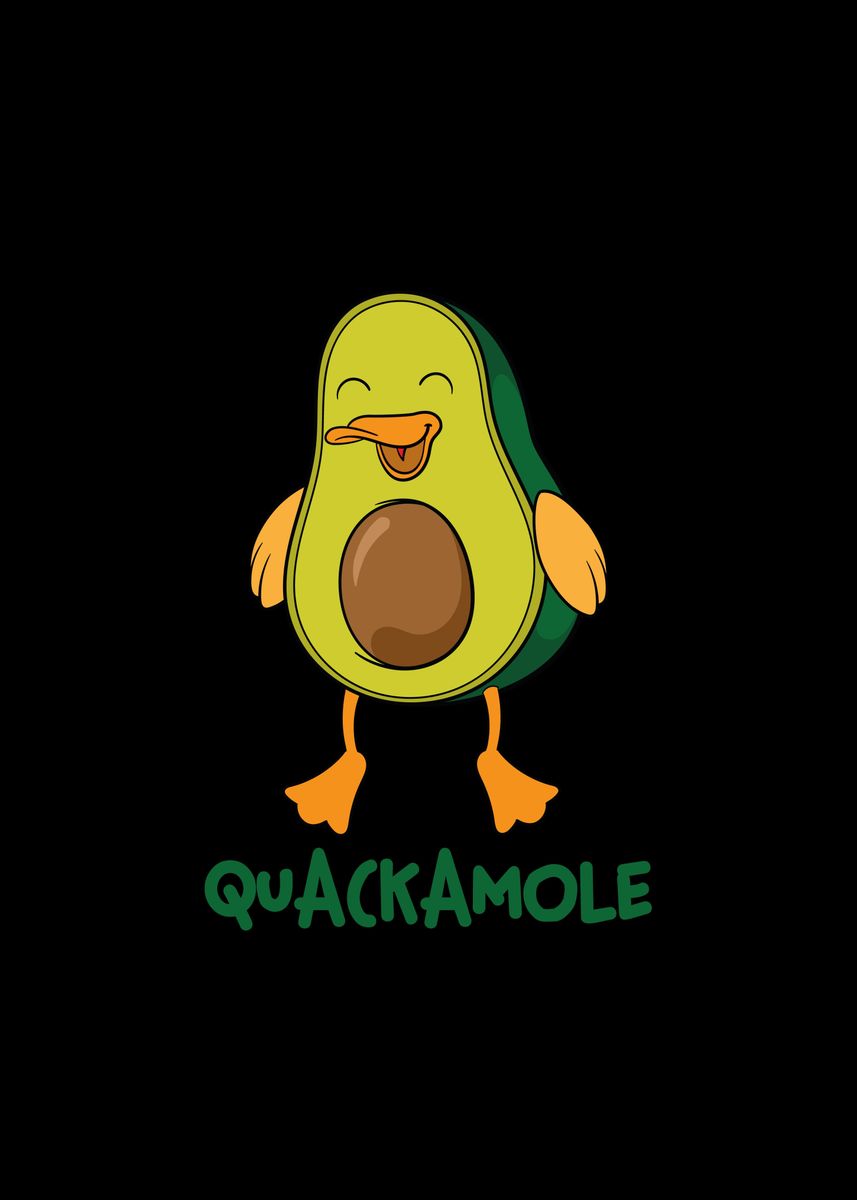 'Guacamole Gift Avocado Fun' Poster, picture, metal print, paint by ...