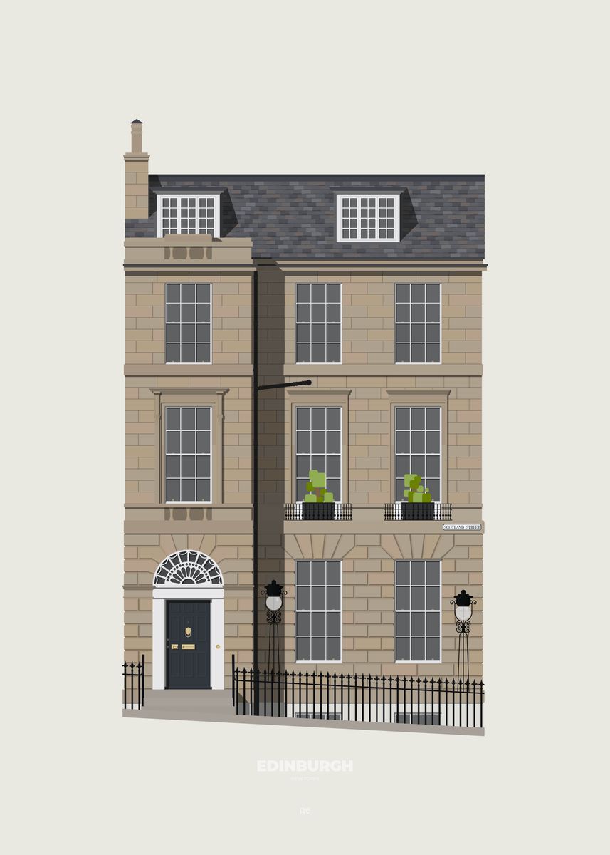 'Edinburgh Georgian House' Poster by Alo | Displate