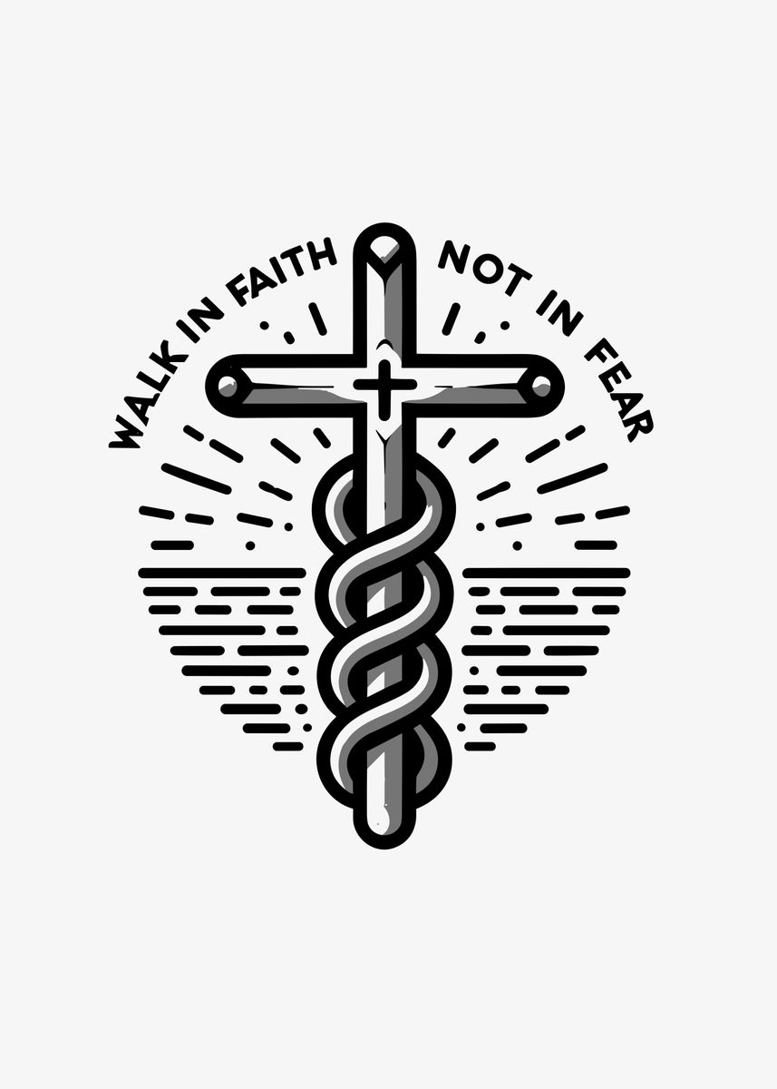 'Walk in Faith Not in Fear' Poster, picture, metal print, paint by ...