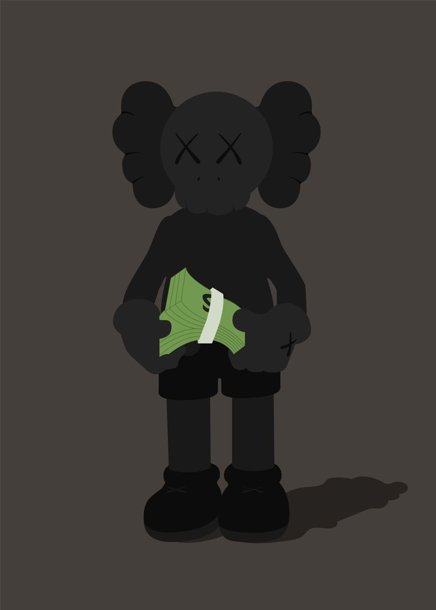 'Kaws Money' Poster, picture, metal print, paint by SBS | Displate
