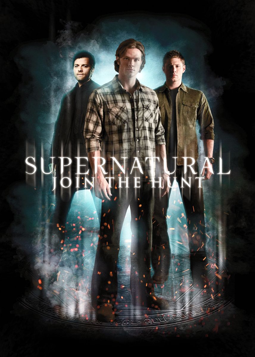 'Cas, Sam and Dean' Poster, picture, metal print, paint by Supernatural ...