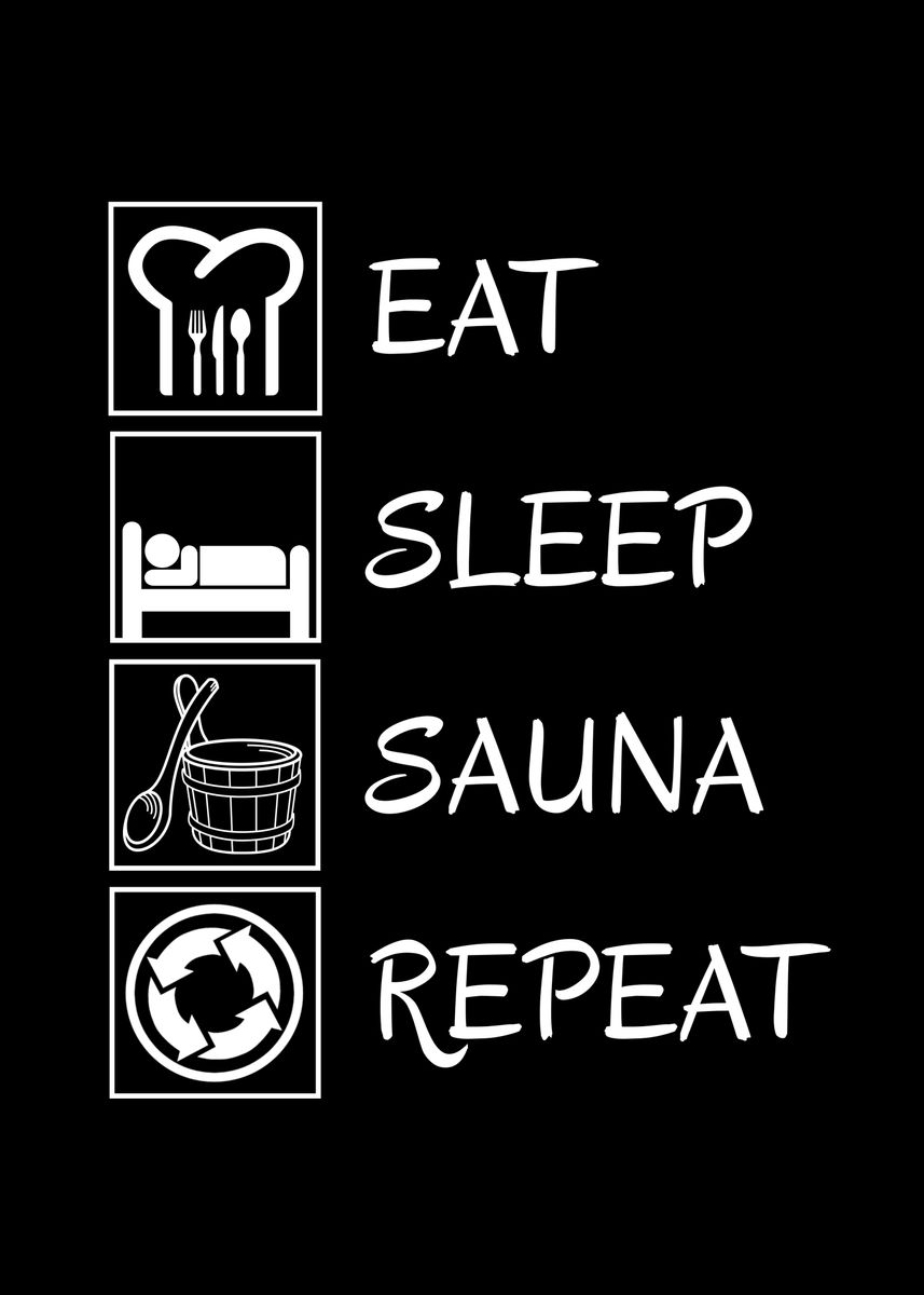 'Sauna Wellness Spa Gift' Poster, picture, metal print, paint by Bright ...