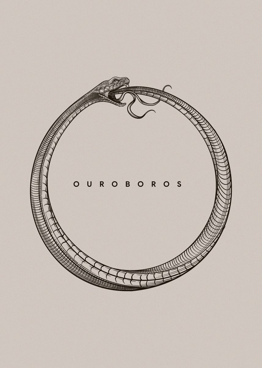 'Ouroboros' Poster, picture, metal print, paint by pxlsm studio | Displate