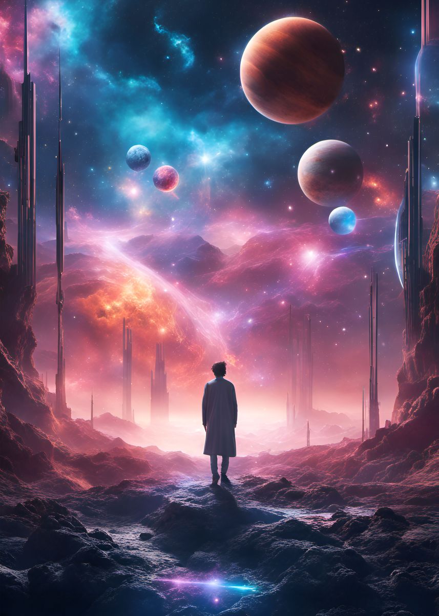 'Cosmic Dreamscape' Poster, picture, metal print, paint by Sparkls ...