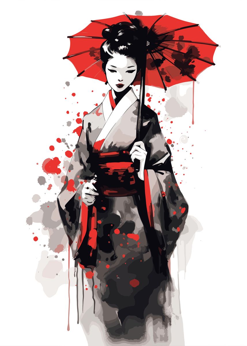 'Beautful Japanese Girl' Poster, picture, metal print, paint by Mason ...
