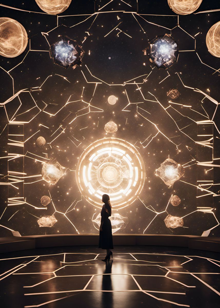 'Celestial Technoscape' Poster, picture, metal print, paint by Sparkls ...