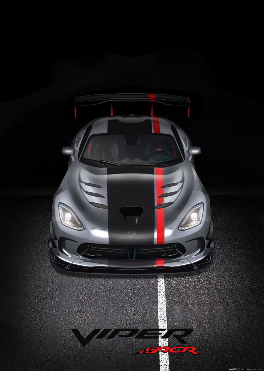 'Dodge Viper ACR' Poster, picture, metal print, paint by Kenan Geraud ...