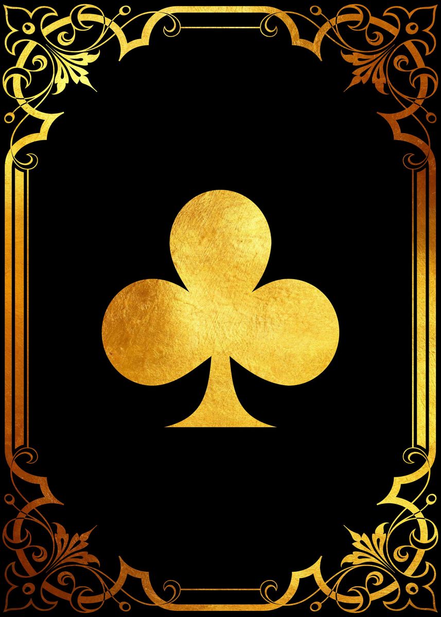'Gold Clover' Poster, picture, metal print, paint by Art Fundamentals ...