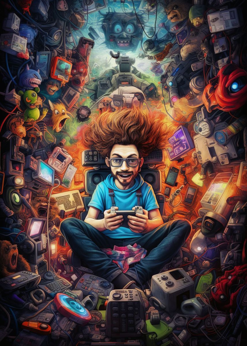 'Ultimate Gamer Poster' Poster, picture, metal print, paint by Craig ...