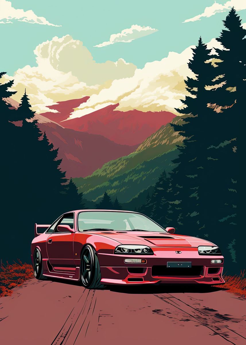 'jdm car nissan s15' Poster, picture, metal print, paint by Zeeshan Ali ...
