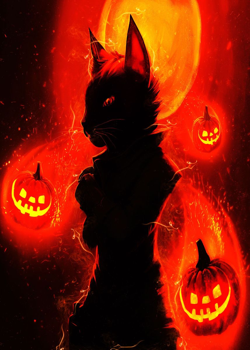 'Cat cute' Poster, picture, metal print, paint by Juan lee | Displate