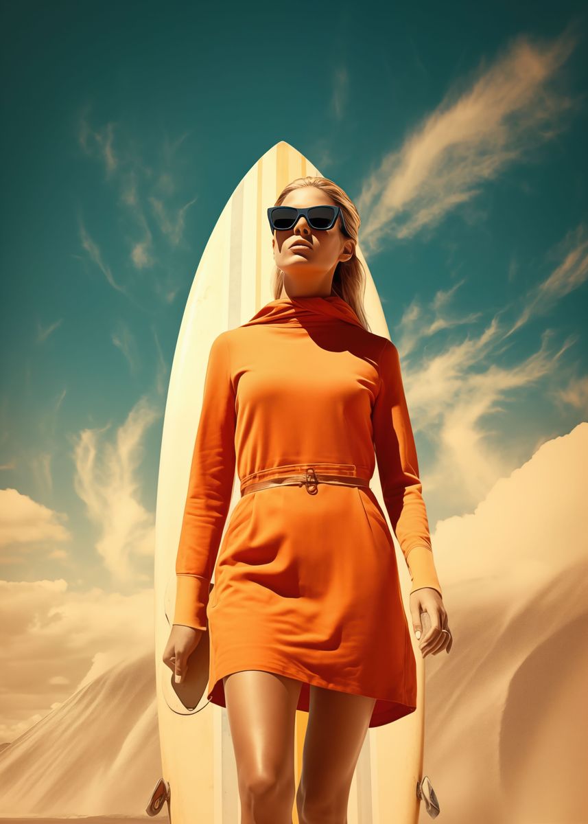 'Surfing Dreams' Poster, picture, metal print, paint by jodotodesign ...