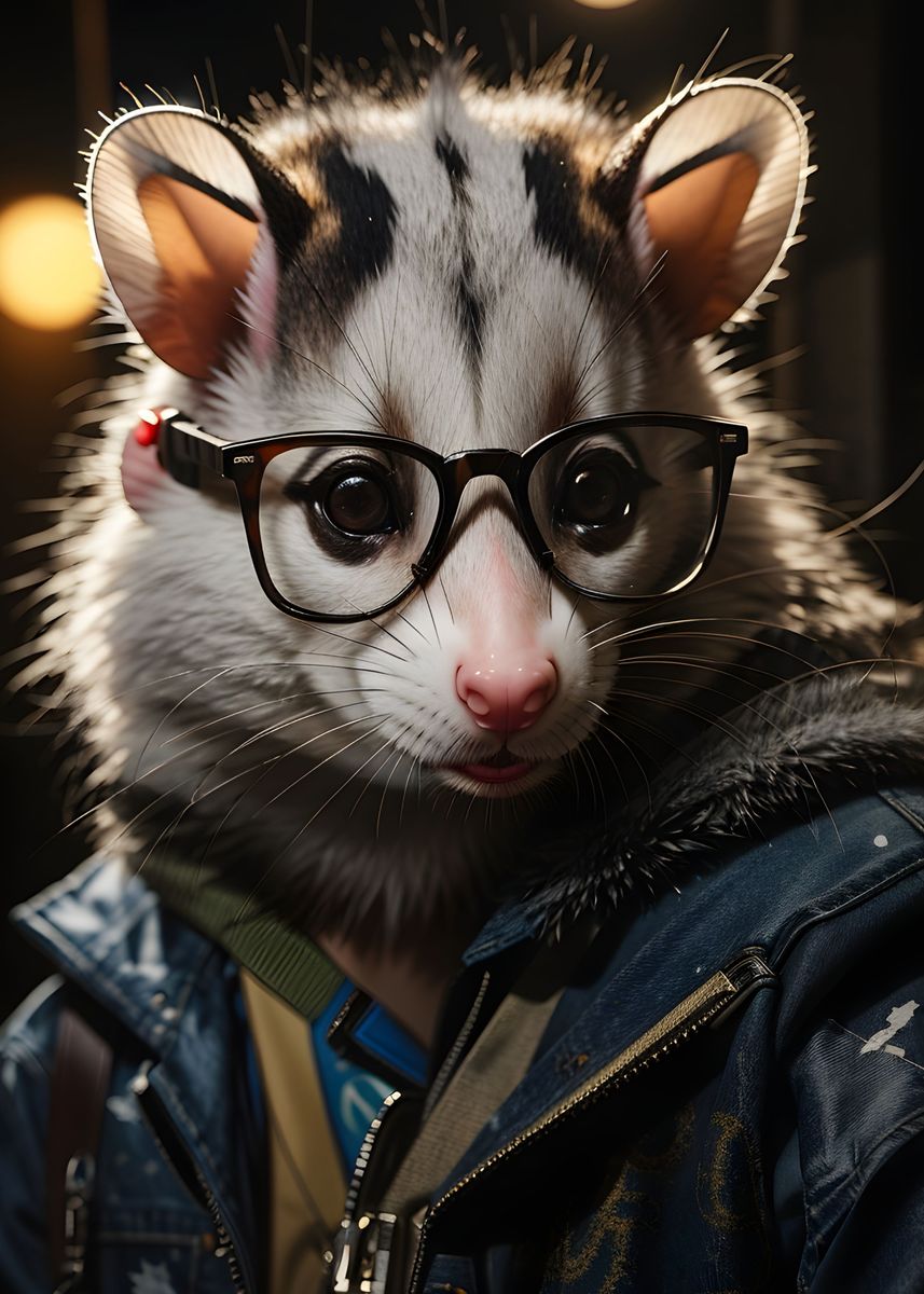 'Cool opossum animals' Poster, picture, metal print, paint by Ayen ...