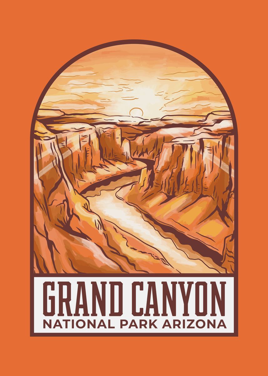 'Grand Canyon National Park' Poster, picture, metal print, paint by ...