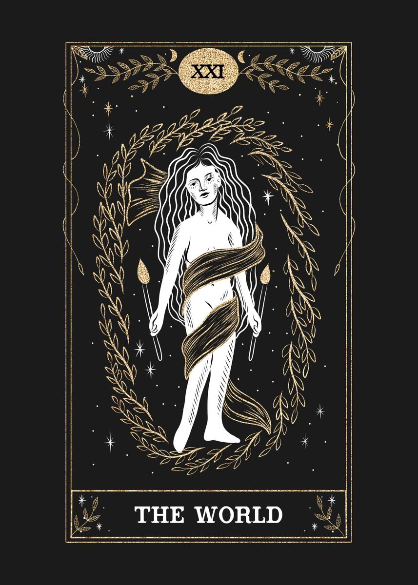 'The World Tarot Card' Poster, picture, metal print, paint by SoulArt ...