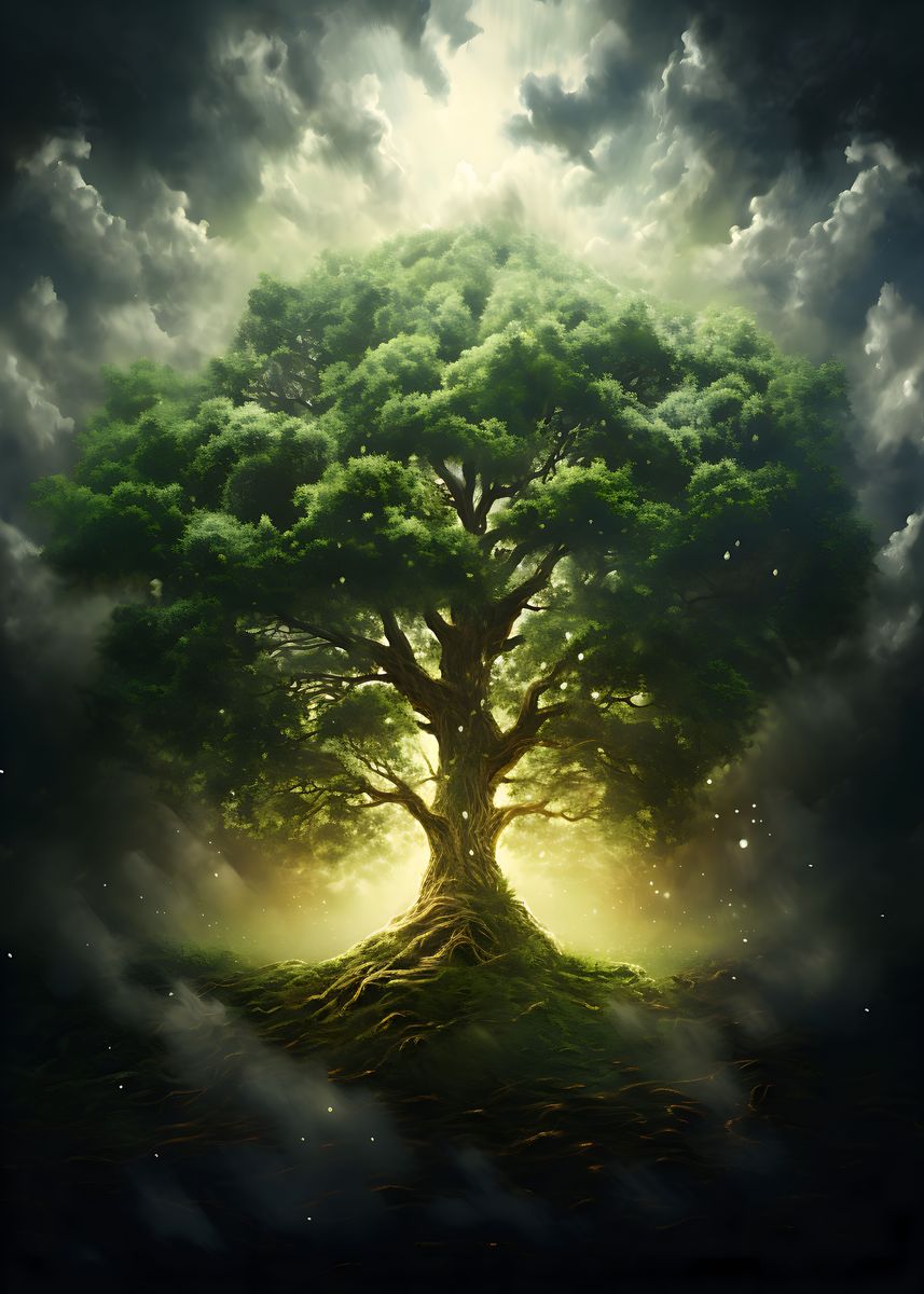 'Tree' Poster, picture, metal print, paint by Uniqeel | Displate