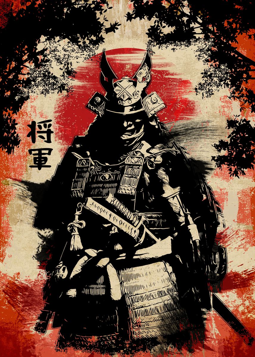 'The Shogun I' Poster, picture, metal print, paint by NoMans | Displate