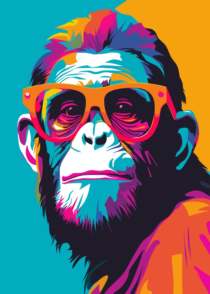 'Monkey Pop Art' Poster by Mesh | Displate
