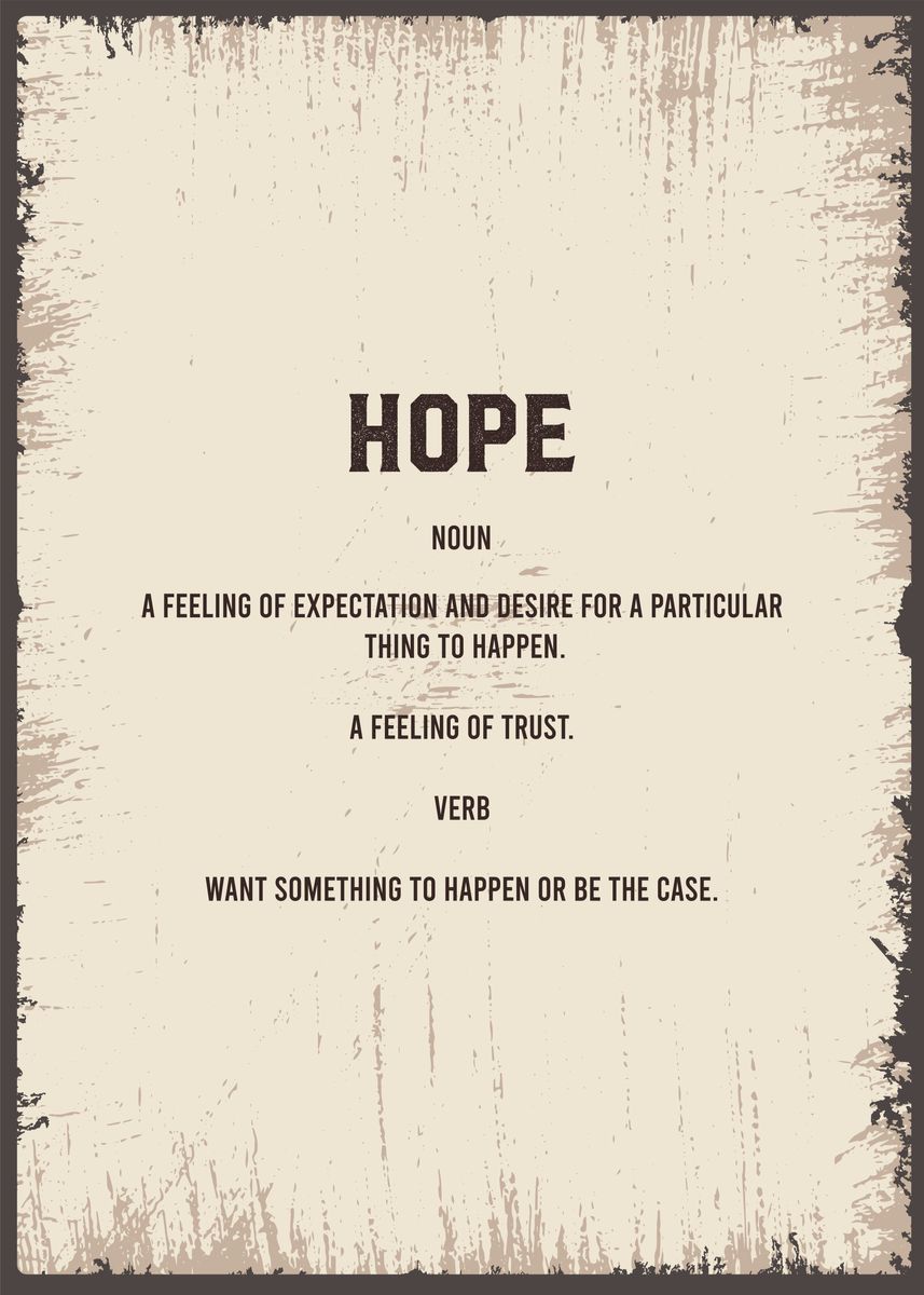 'hope' Poster by Trending Displate Posters | Displate