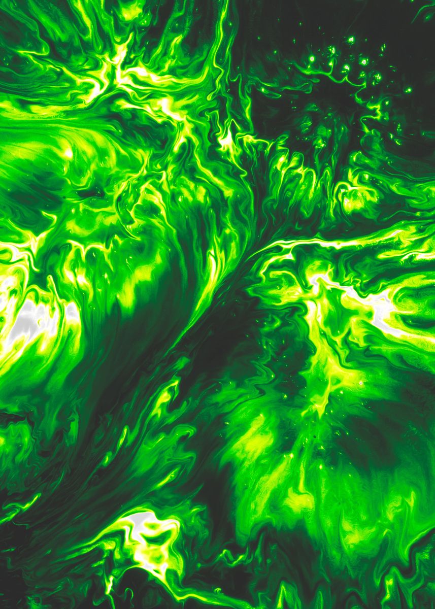 'Emerald Rush' Poster, picture, metal print, paint by Geoglyser | Displate