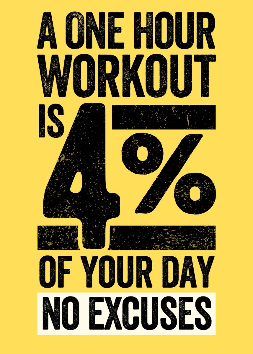 'motivational gym quote ' Poster, picture, metal print, paint by ...