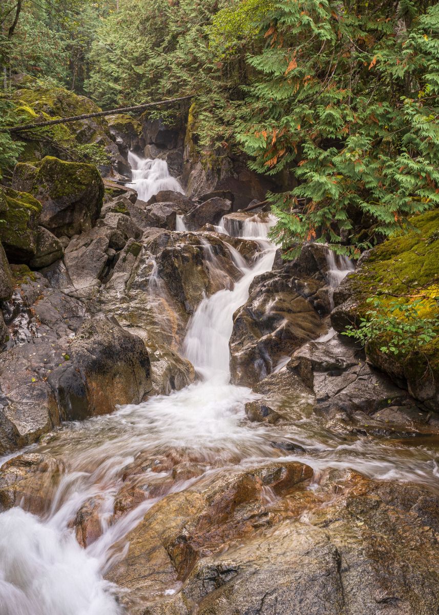 'Deception Falls Waterfall' Poster, picture, metal print, paint by ...