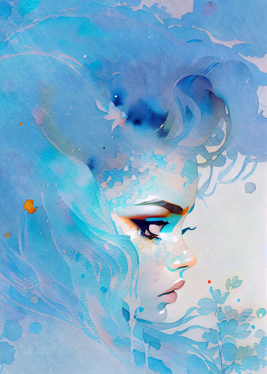 'Sea Foam Fae' Poster, picture, metal print, paint by Shroom Squirrel ...