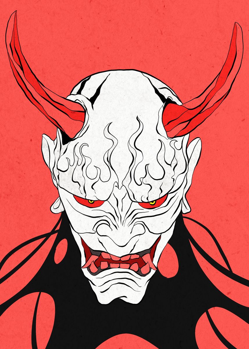 'japanese oni' Poster, picture, metal print, paint by hafis ardiansyah ...