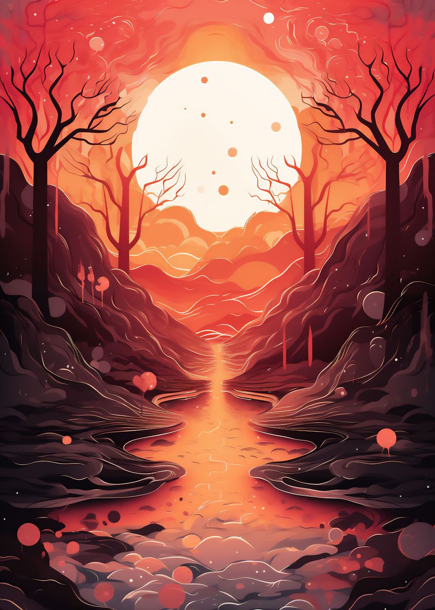 'Abstract river' Poster by Bofferding | Displate