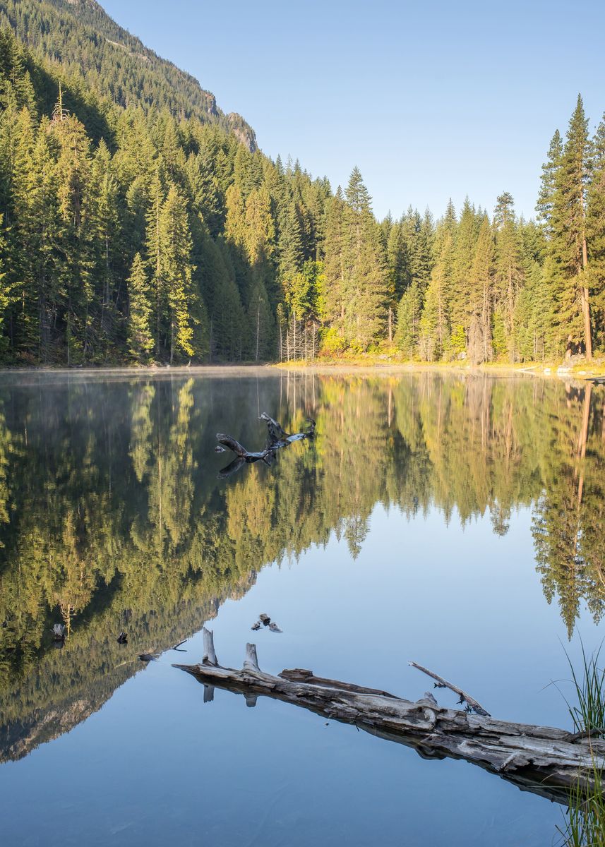 'Alpine Lake PNW Landscape' Poster, picture, metal print, paint by ...