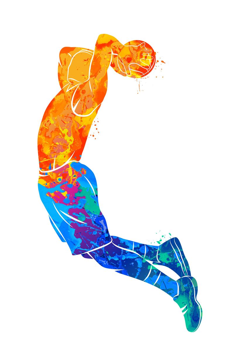 'Sport Best Art Basketball' Poster, picture, metal print, paint by ...