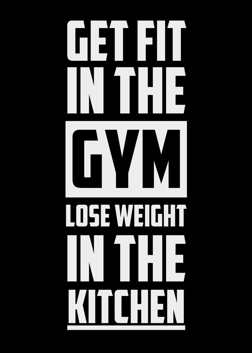'motivational gym quote ' Poster, picture, metal print, paint by ...