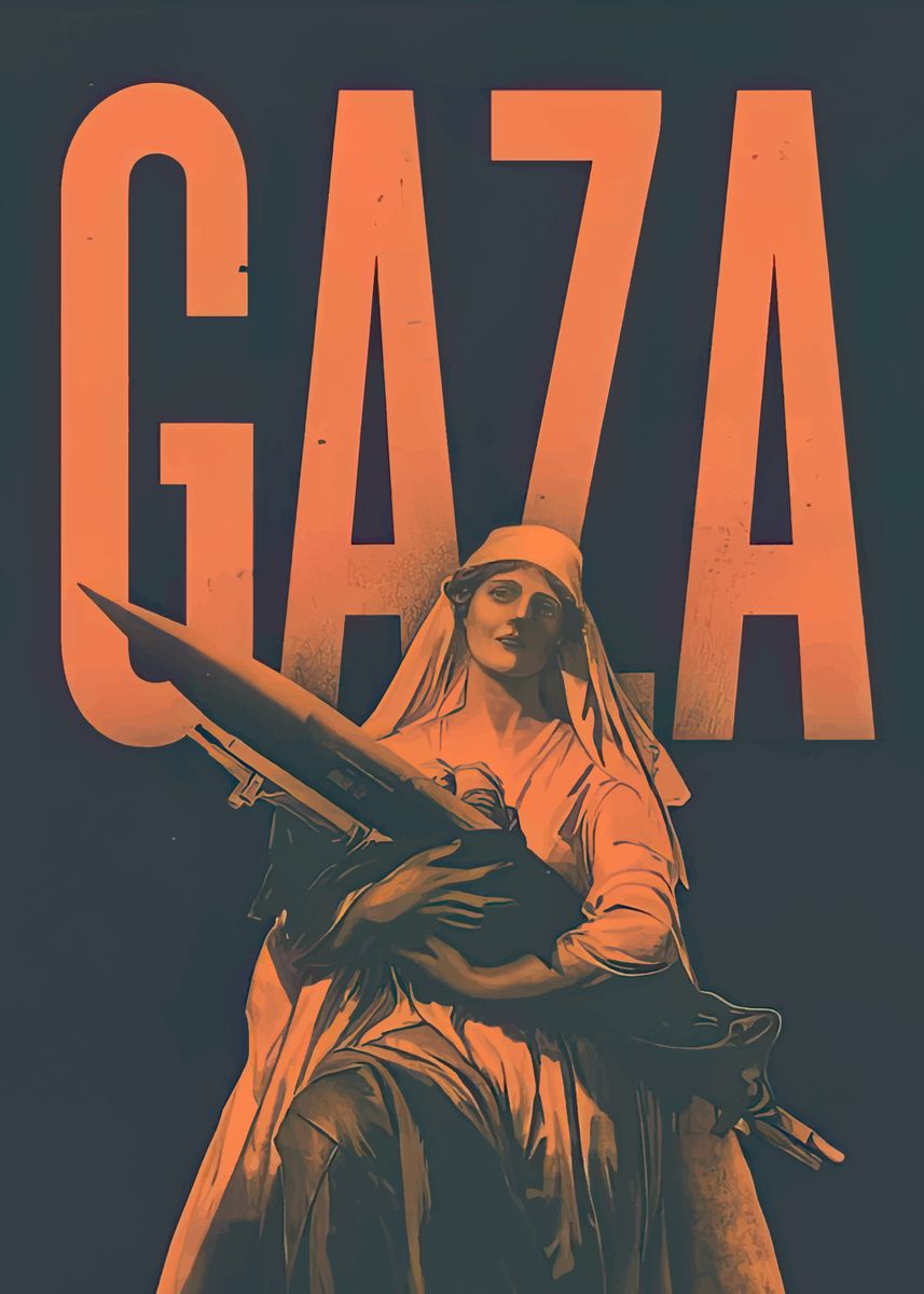 'Gaza On War' Poster, picture, metal print, paint by Uncul Sweet | Displate