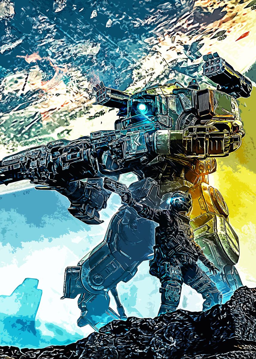 'titan robot game' Poster, picture, metal print, paint by aul art ...