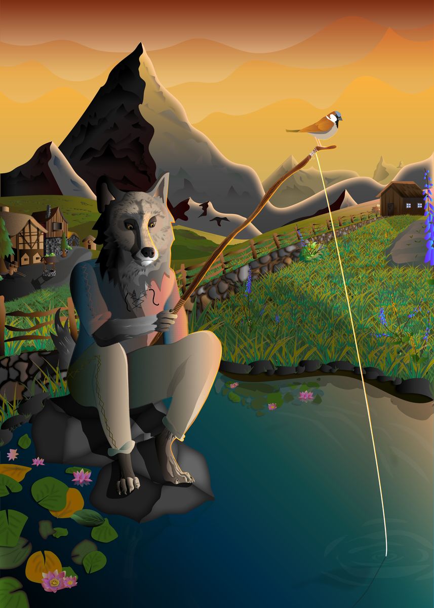 'The Wulver' Poster, picture, metal print, paint by David Lorimer ...