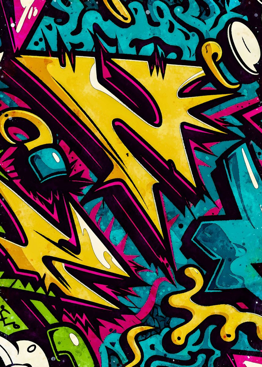 'Graffiti Poster' Poster, picture, metal print, paint by Grafitti ...