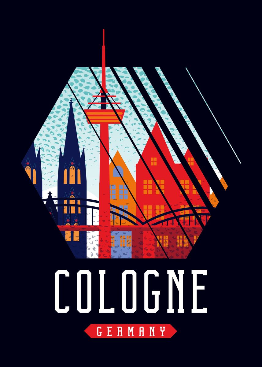 'Cologne' Poster, picture, metal print, paint by Adam | Displate