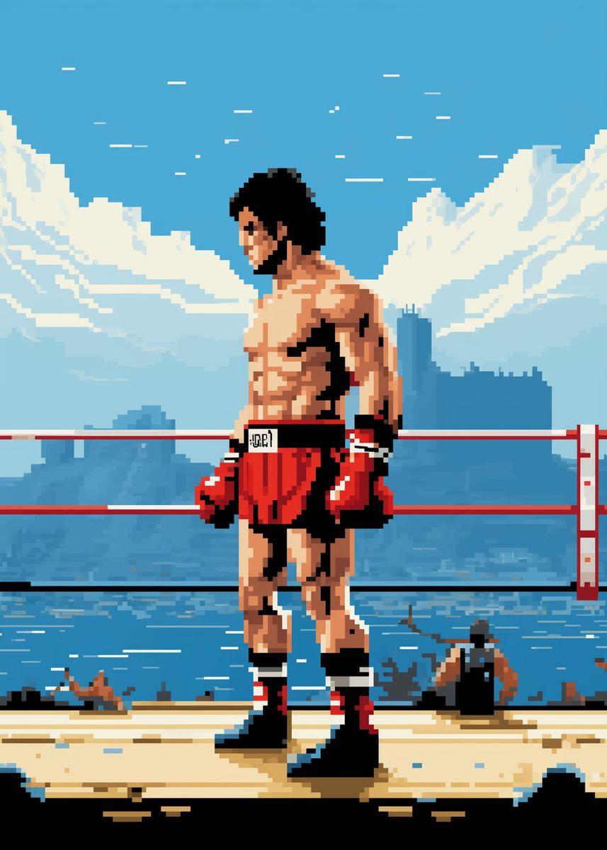 'Old School Boxing Game' Poster, picture, metal print, paint by ...