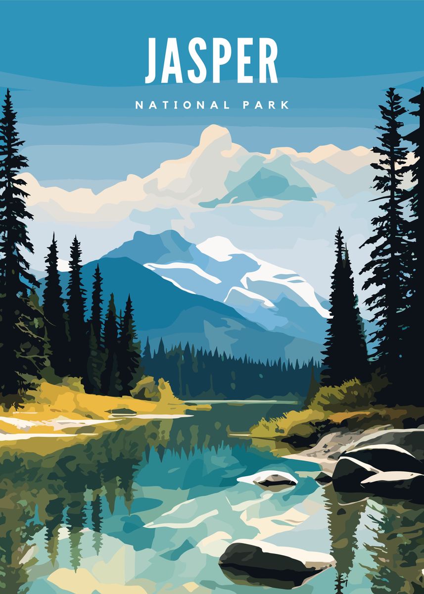 'Jasper National Park' Poster, picture, metal print, paint by Mark ...