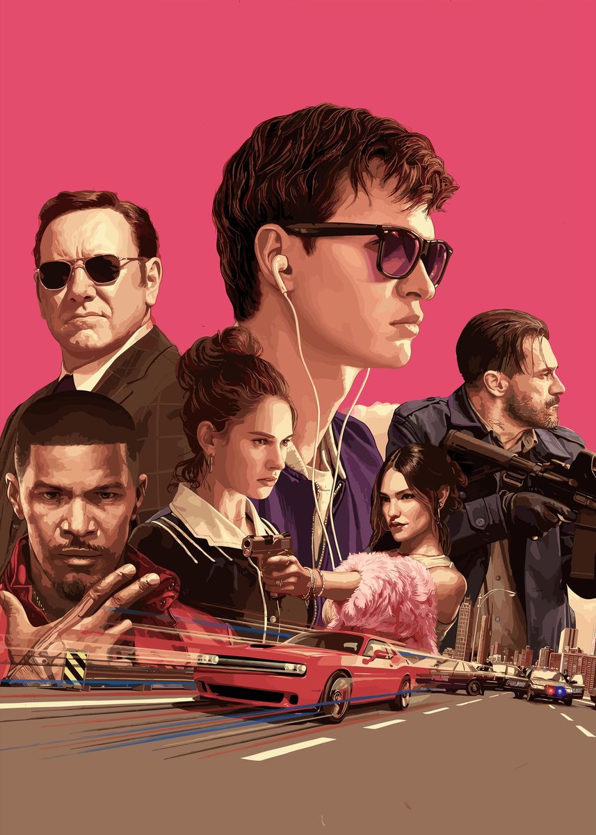 'Baby driver' Poster, picture, metal print, paint by Dickie77 | Displate