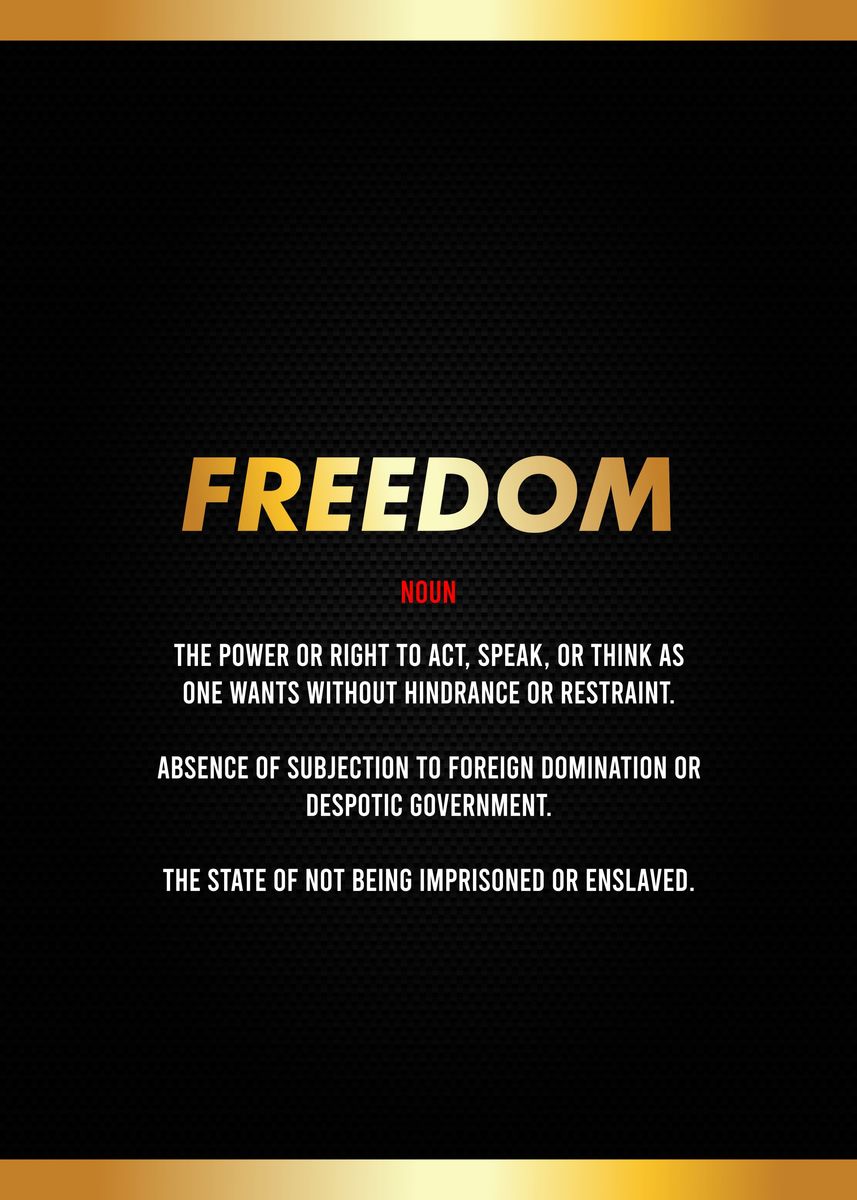 'freedom' Poster, picture, metal print, paint by Most Popular Cult ...