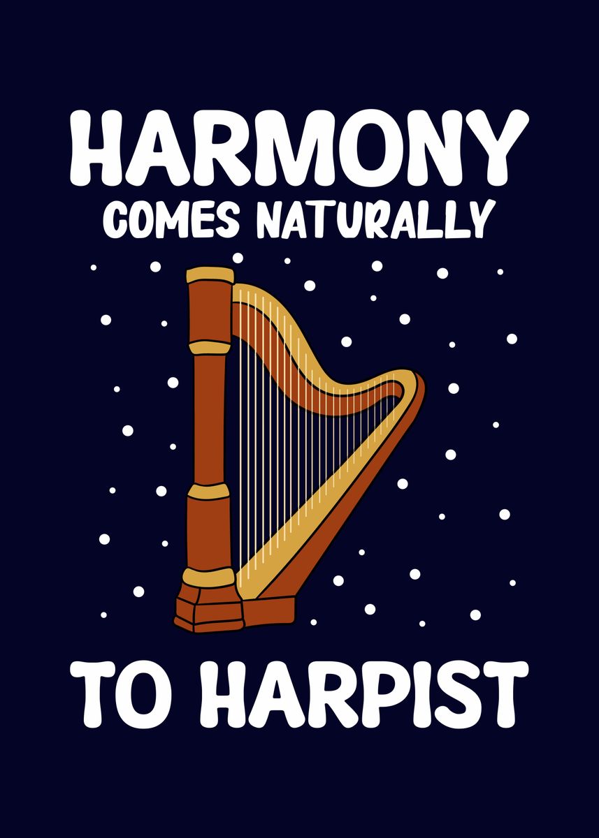 'Harp Player Harp Music' Poster, picture, metal print, paint by MzumO ...