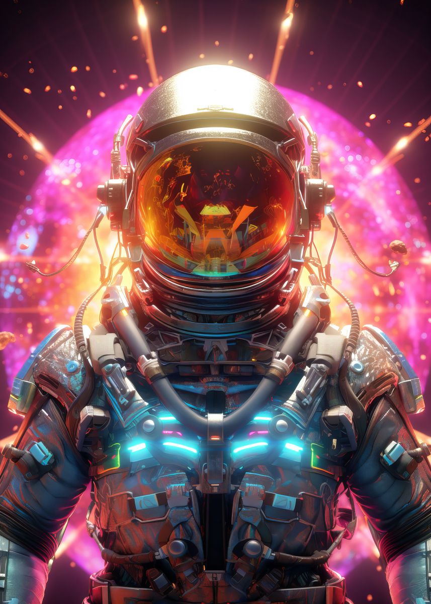 'Psychonaut Spaceman' Poster, picture, metal print, paint by Craig ...