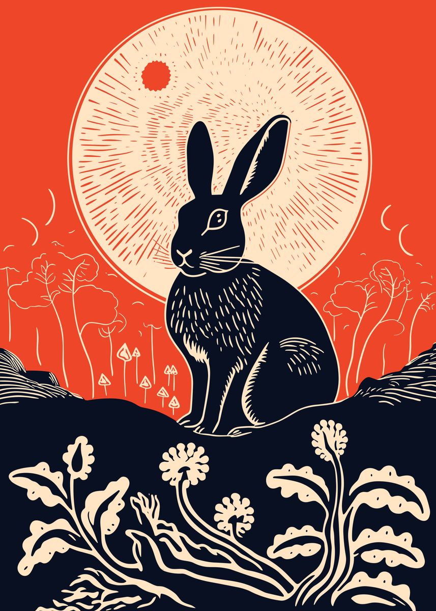 'Risograph Animal' Poster, picture, metal print, paint by Oliver Ben | Displate