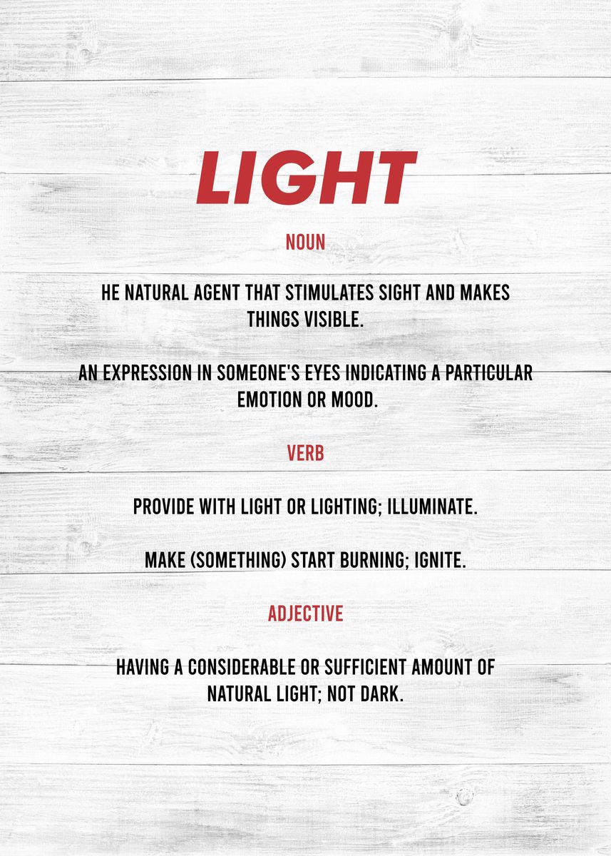 'light definition' Poster by Top Collection Posters | Displate