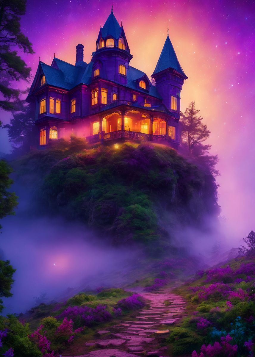 'Magical house' Poster, picture, metal print, paint by Masdarata ...