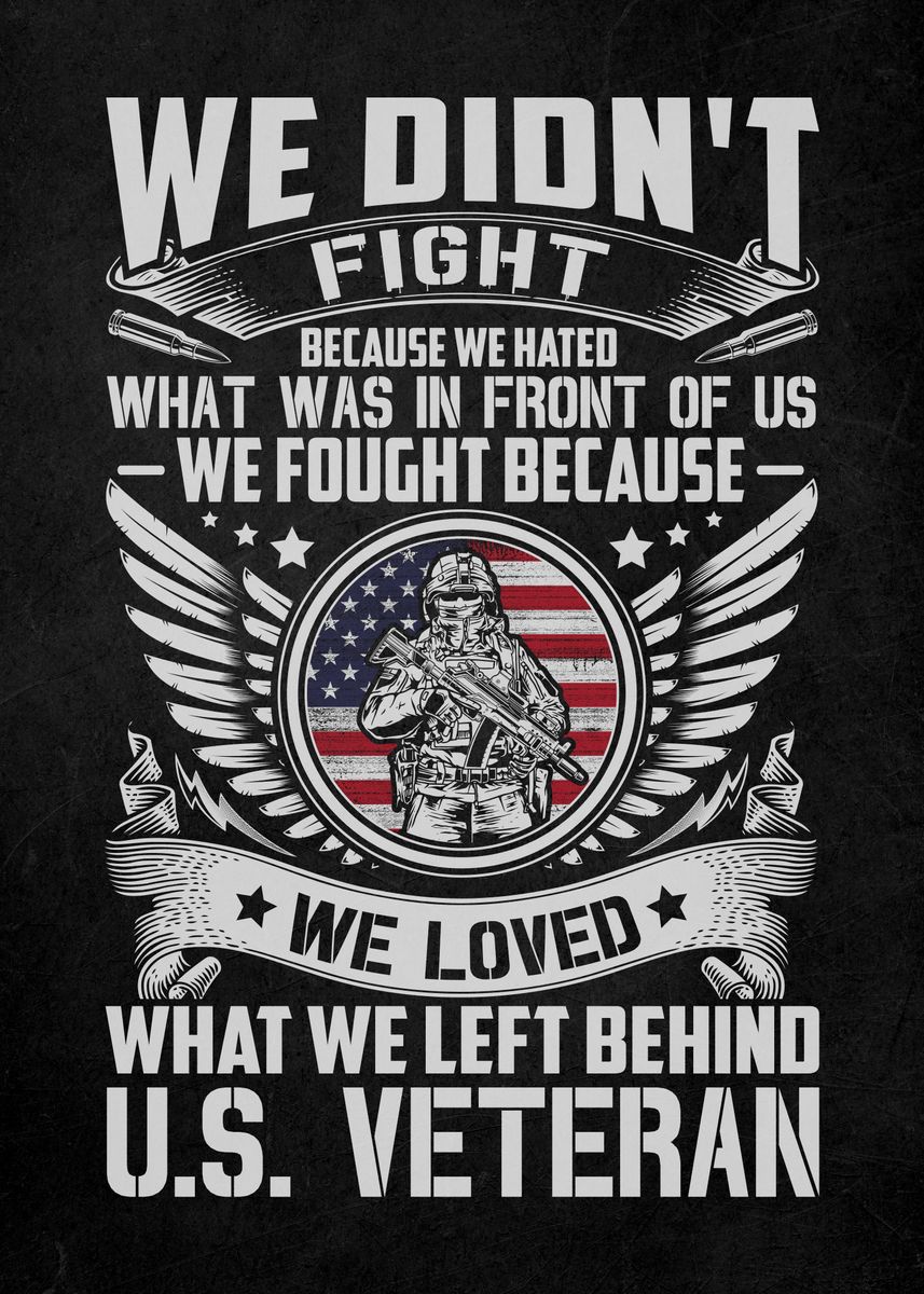 'Veteran Military Quote' Poster, picture, metal print, paint by Art ...