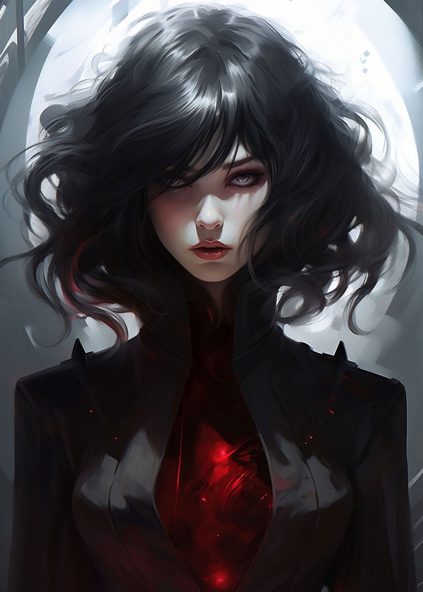 'Demon Girl' Poster, picture, metal print, paint by Domino nab | Displate