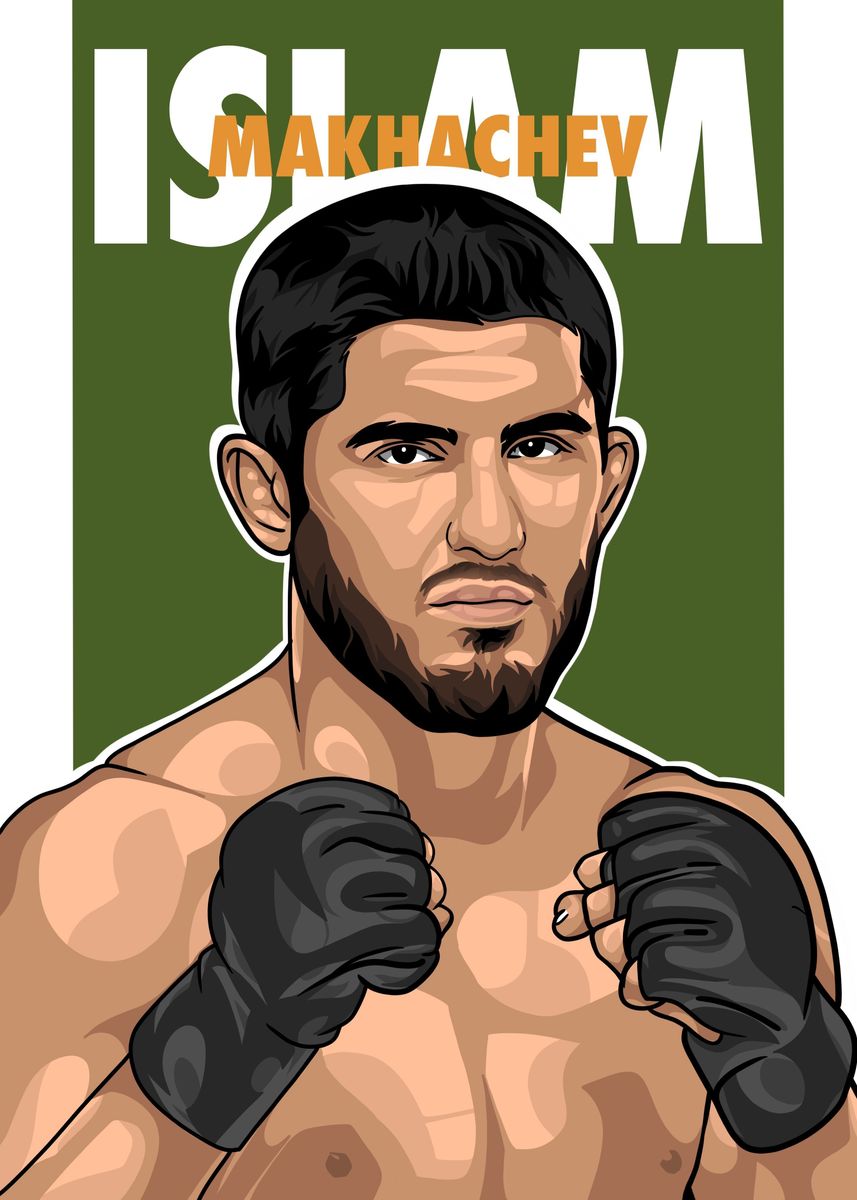 'Islam Makhachev' Poster, picture, metal print, paint by Imad Wpap ...