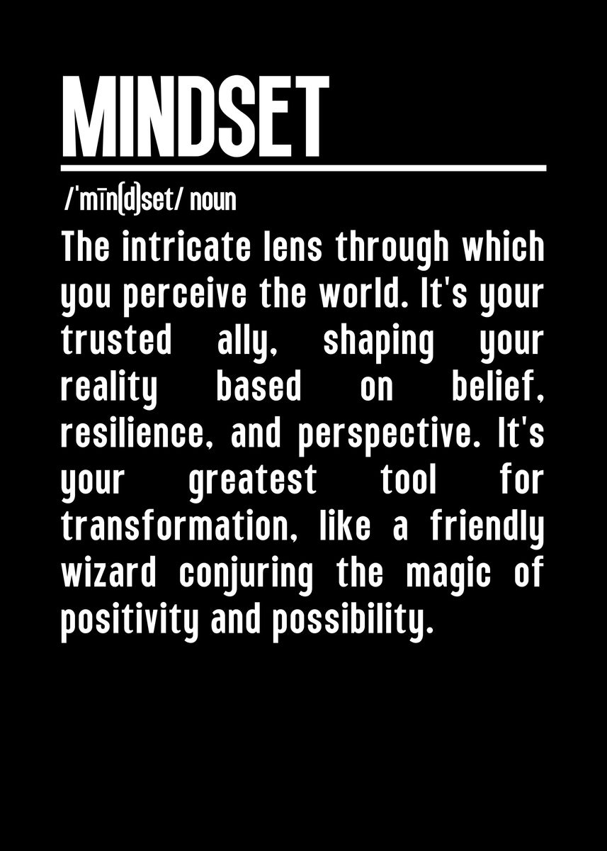 'Mindset' Poster, picture, metal print, paint by Wezt Studio | Displate